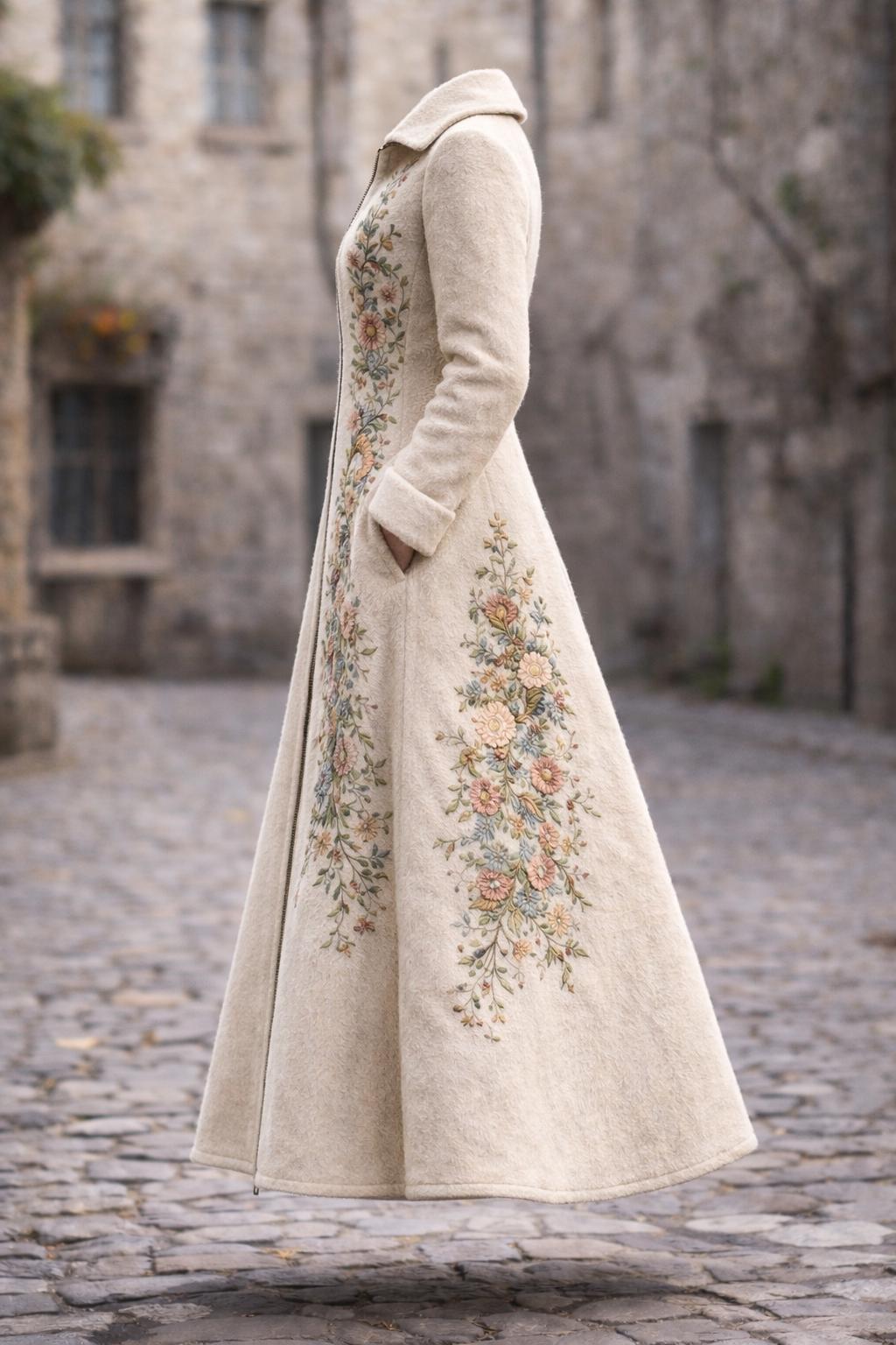 Dgt Printing Wool Coat, Quilted Winter Overcoat Handmade Motosialkot ...