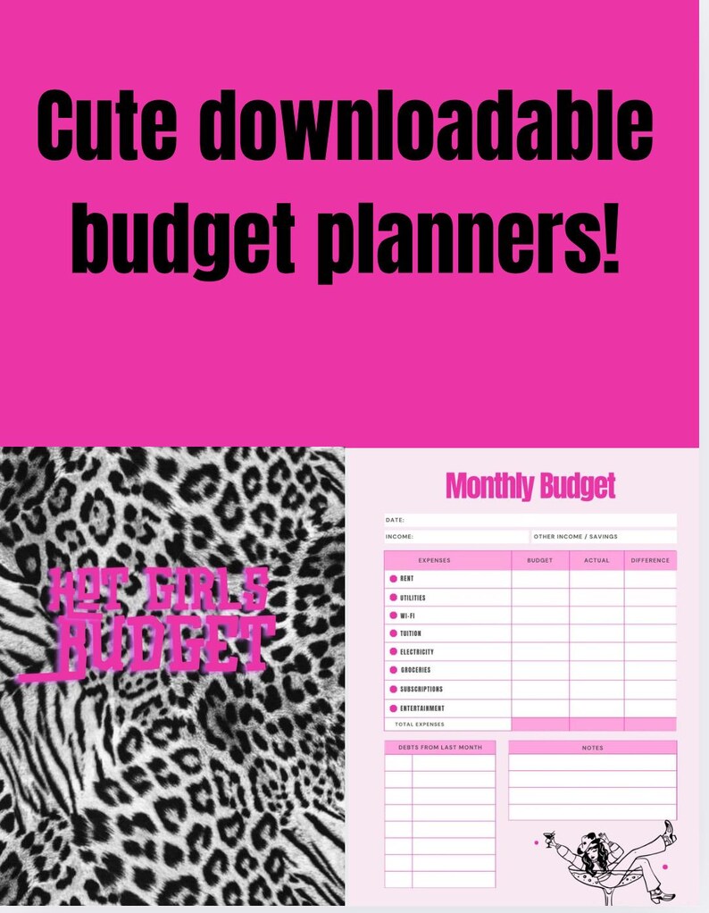 Hot Girl Budget Tracking - Etsy