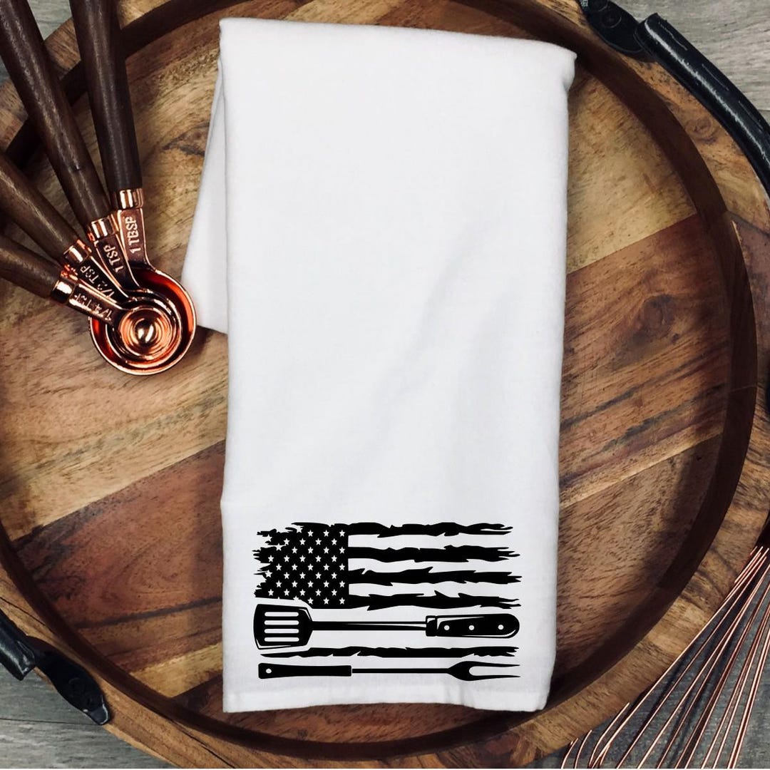 Flag BBQ Towel, BBQ Towel for Him, Grilling Gifts for Grill Dad, Bbq ...