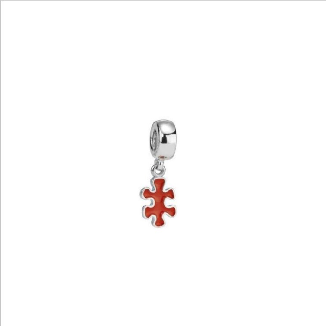 Pandora Dangle Charm Jigsaw Puzzle Piece Red - Etsy