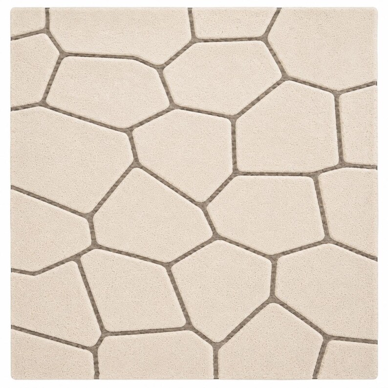 Hand Tufted Wool Geometric Rug – Modern Ivory Area Carpet for Living ...