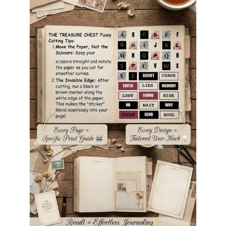 Hybrid Junk Journal Kit Printable | Vintage, Grunge & Kawaii Ephemera ...