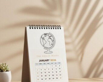 Mini Calendar Printable Wanderlust Theme Travel Inspired PDF Printable ...