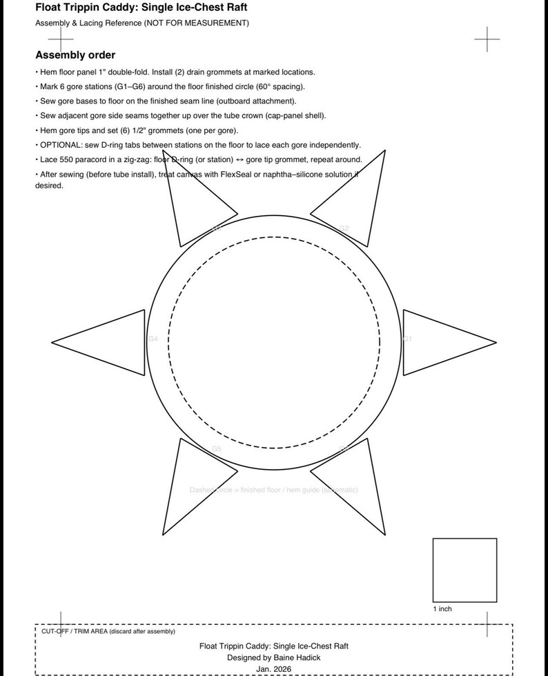 Complete River Raft Sewing Pattern Bundle – Single, Twin & Caddy (PDF ...