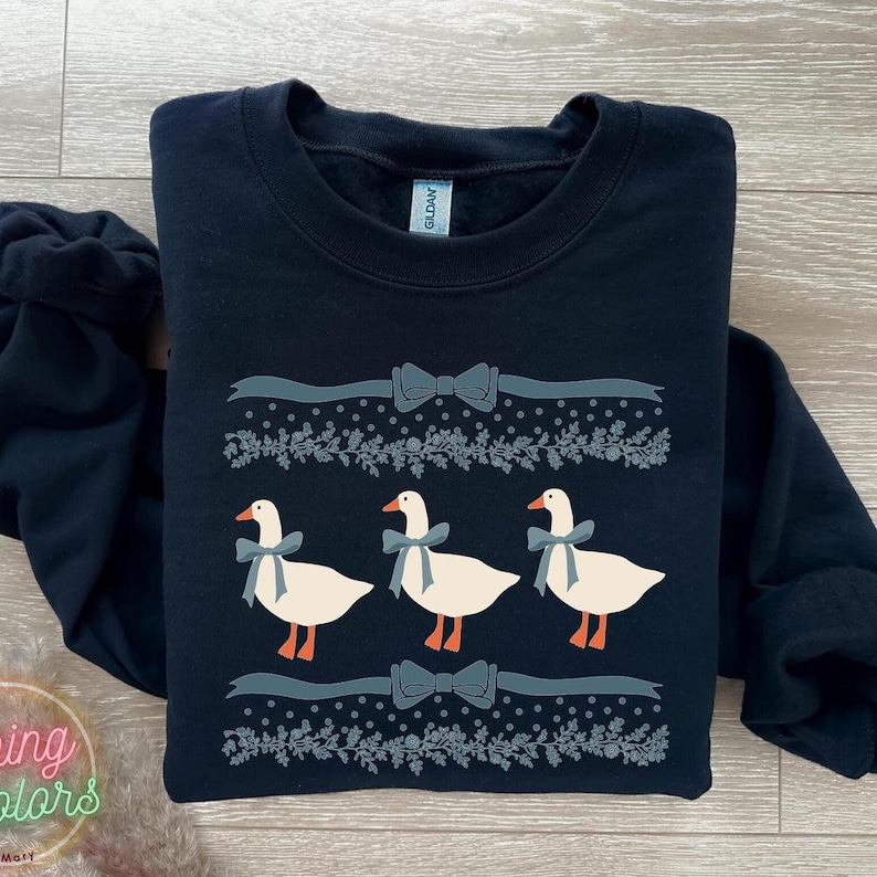 Vintage 1980s Blue Ribbon Goose Sweatshirt – Silly Duck & Goose Shirt ...