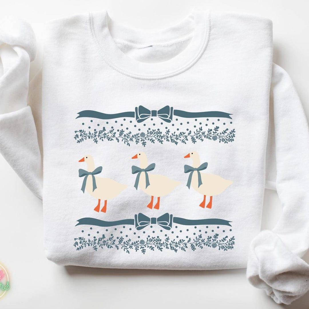 Vintage 1980s Blue Ribbon Goose Sweatshirt – Silly Duck & Goose Shirt ...