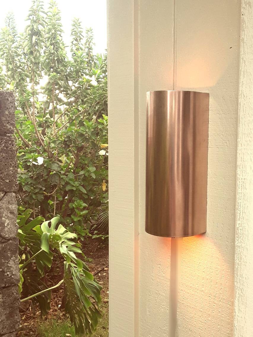Half-round Copper Sconce Light - Etsy