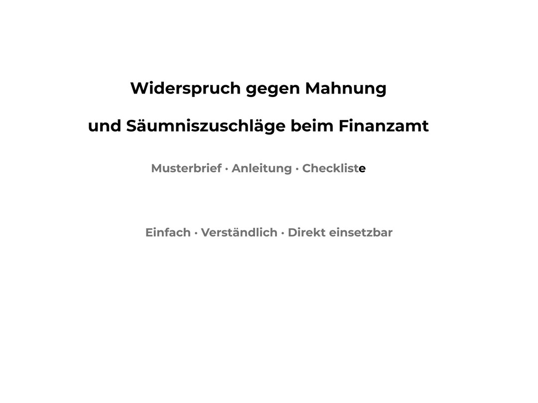 Objection to Reminder Notices and Late Payment Surcharges – Sample ...