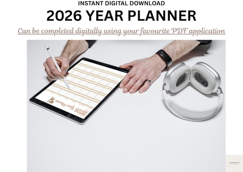 2026 Year Planner - Minimalistic Calendar Printable PDF (A3, A4, A5 ...