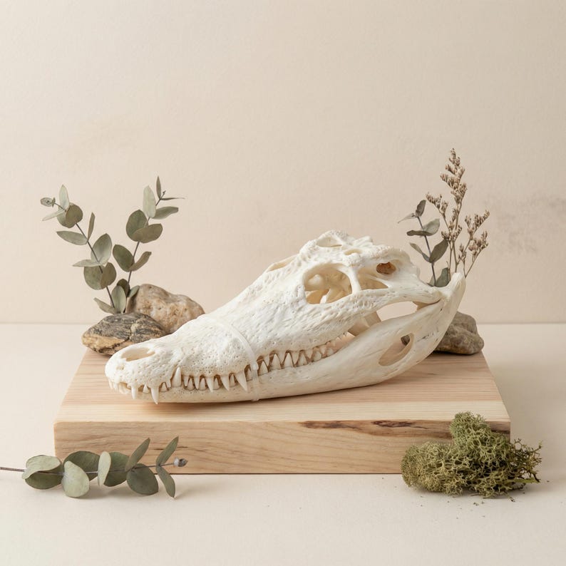 Real Alligator Skull Bone Taxidermy - Oddities Specimen Decor Art ...