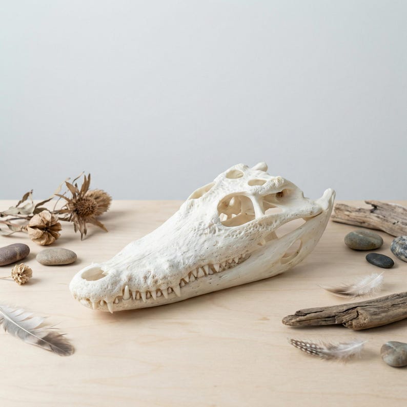 Real Alligator Skull Bone Taxidermy - Oddities Specimen Decor Art ...