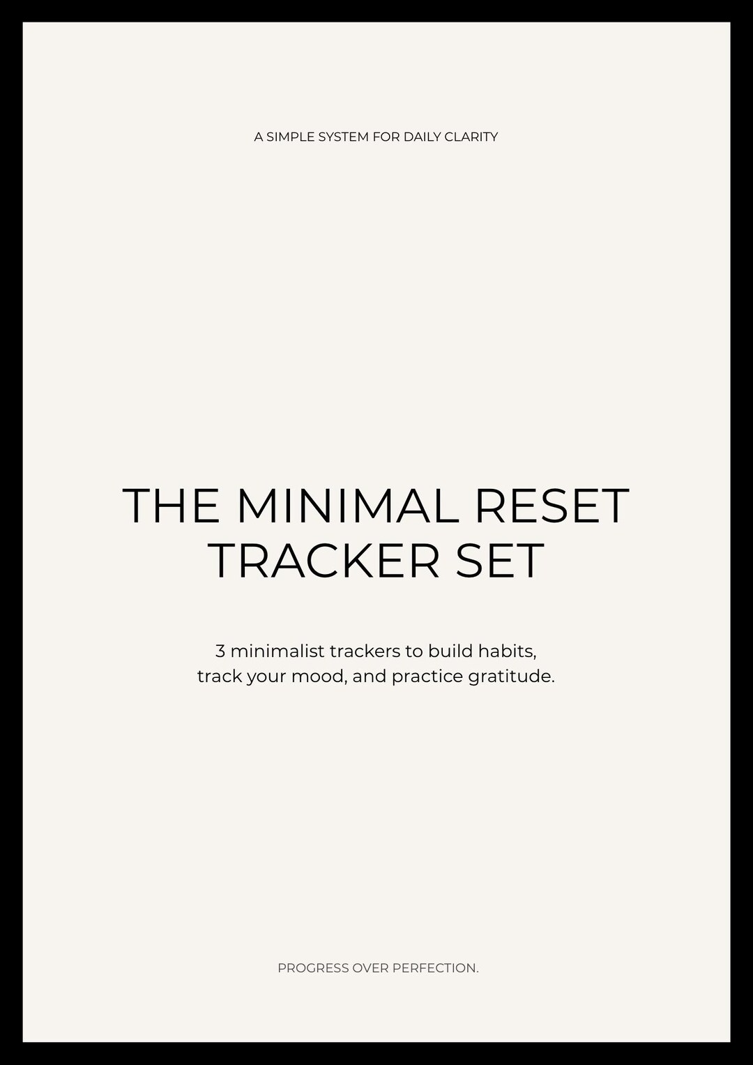 Minimal Reset Tracker Set - Etsy