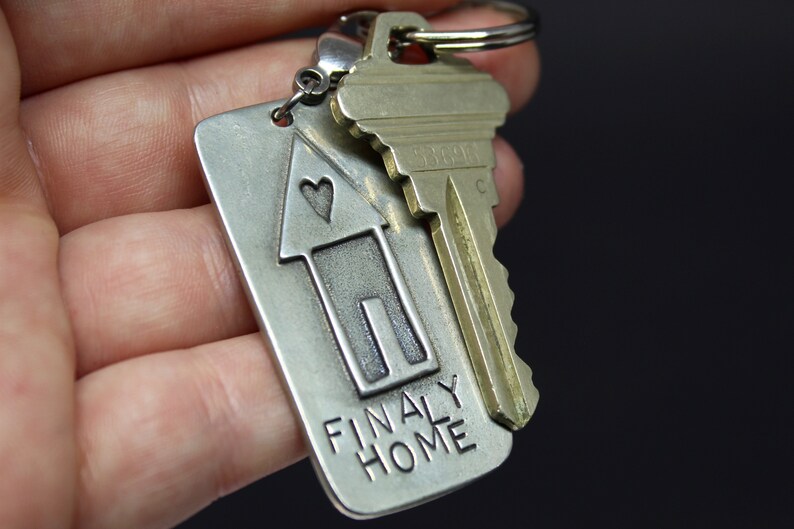 Customizable Home Key Chain With House Symbols New Home Gift - Etsy