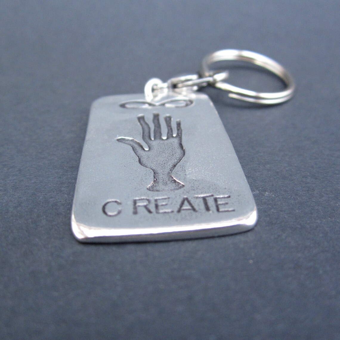 Pewter Key Chain With Create Symbols Gift for Artist Key - Etsy