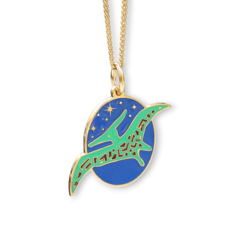 Pterodactyl Dinosaur Charm Necklace - Gold Finished Dinosaur Jewelry on ...