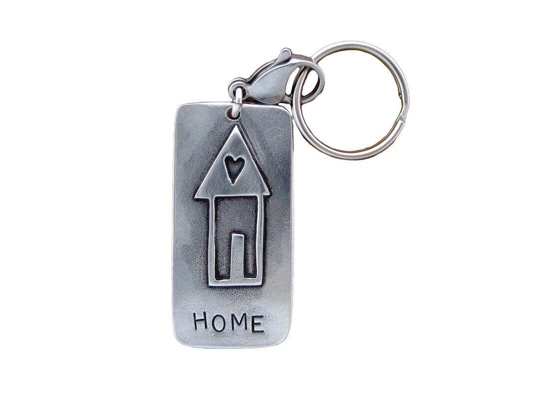 Home Key Chain With House - New Home Gift - Home Sweet Home Key Ring - Etsy
