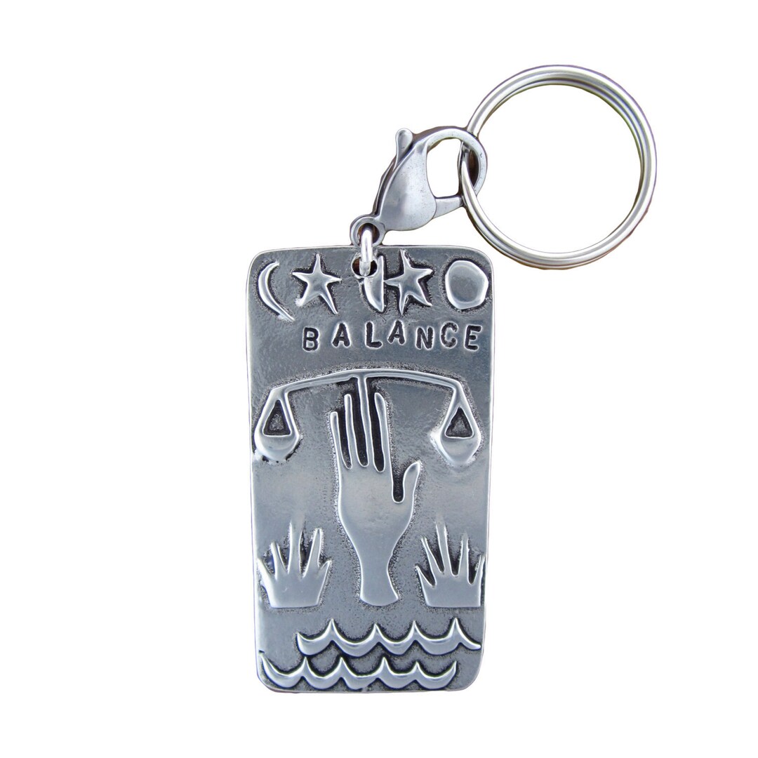 Balance Key Chain With Earth Symbols - One Day at A Time - Spiritual ...