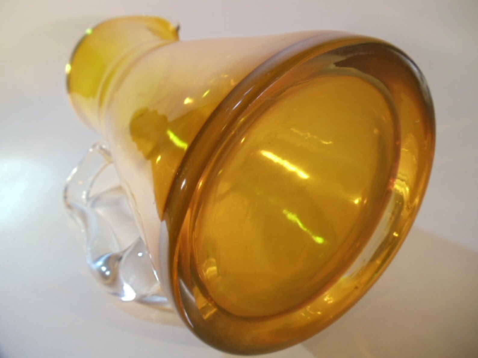 A Sunny Yellow Pitcher to Start Your Day Off. Art Glass With Applied ...