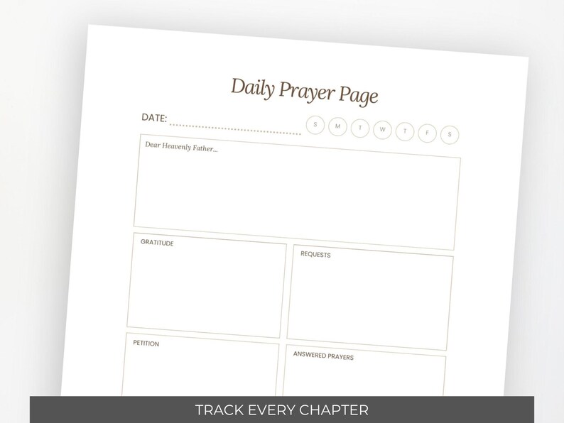 Prayer Journal Printable | Daily & Weekly Prayer Pages | Christian ...