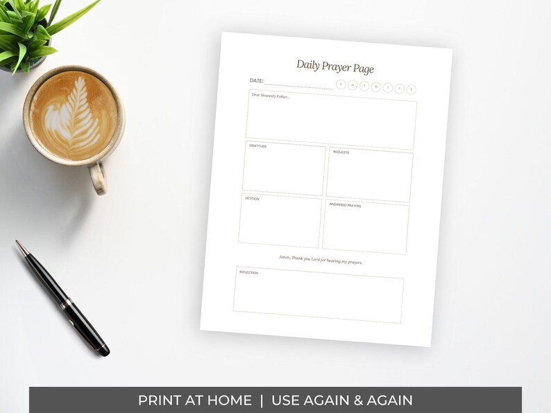 Prayer Journal Printable | Daily & Weekly Prayer Pages | Christian ...