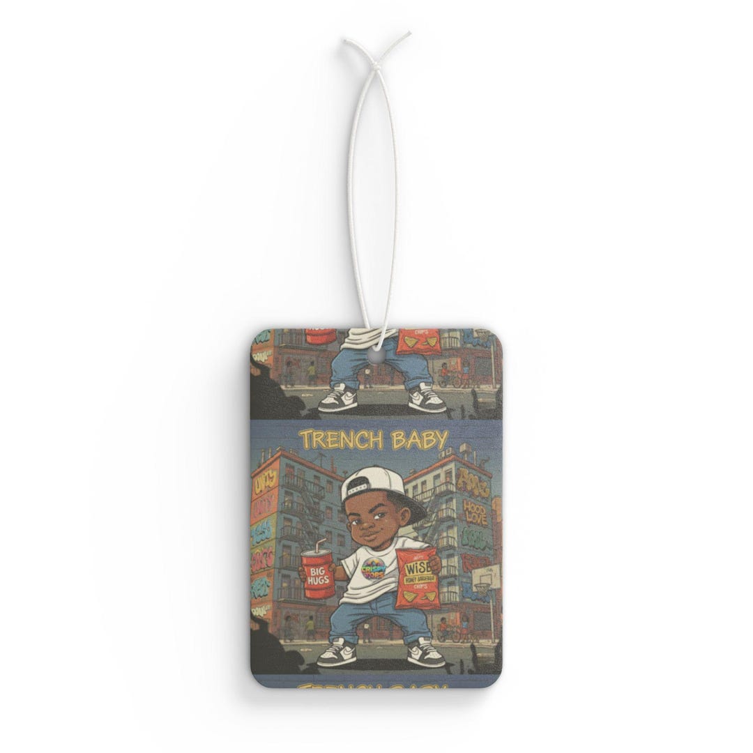 Trench Baby Cartoon Kid Street Scene Car Air Freshener | Urban Graffiti ...