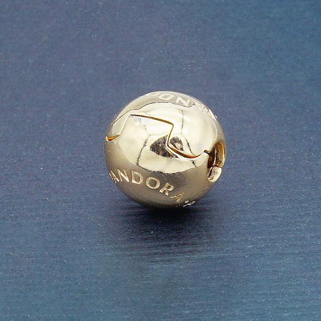 Pandora Charm Silver 925 Ale Gold Shine Logo Opening Ball Clip - Etsy
