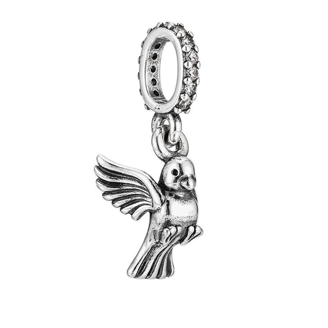 Pandora Charm Dove of Peace Golden W Tag & Suede Pouch - Etsy