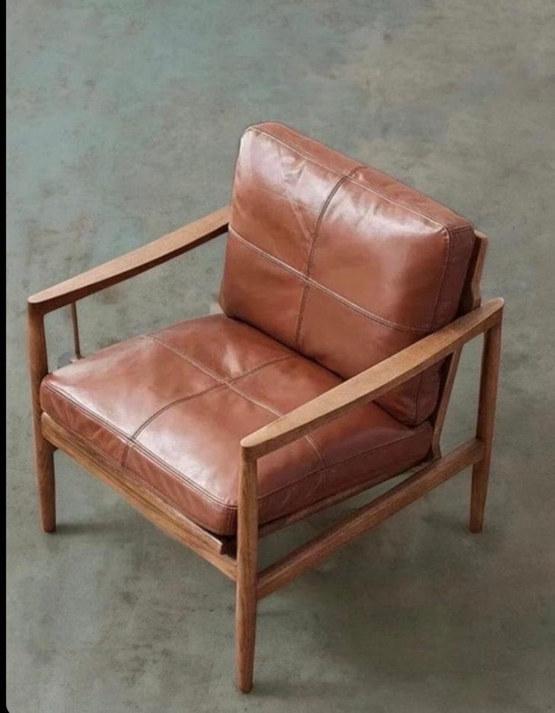 Set of Two Custom Leather Chair Cushions, Mid-century Bench Cushions - Etsy