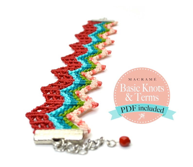 Zigzag Micromacrame Tutorial With VIDEO Esquema PDF Macrame - Etsy