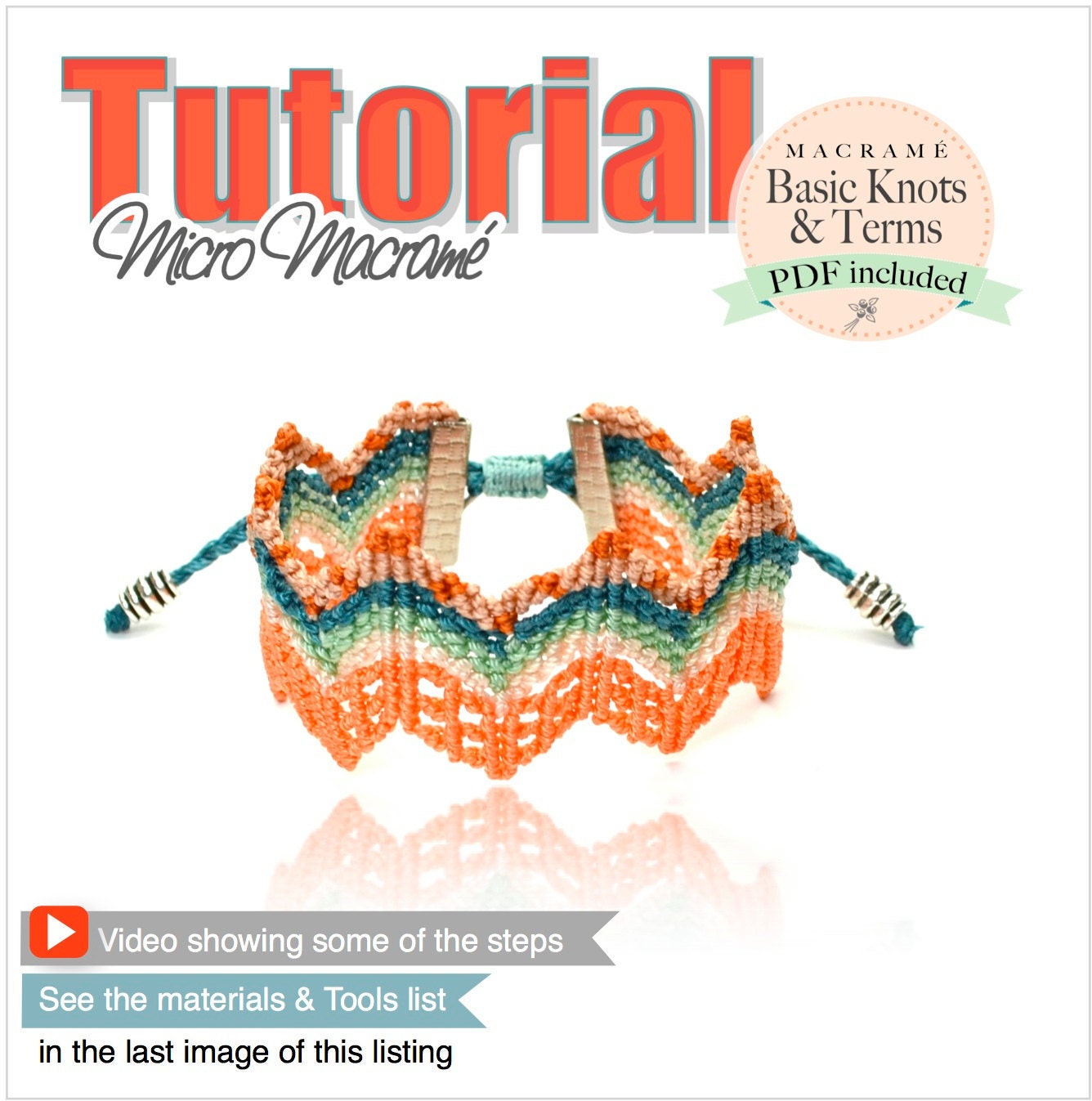 Zigzag Micromacrame Tutorial With VIDEO Esquema PDF Macrame - Etsy
