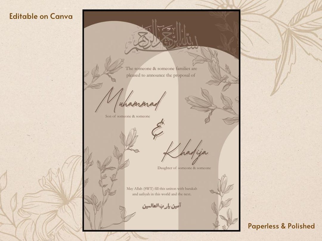 Editable Proposal Announcement | Canva Template | Brown Design ...