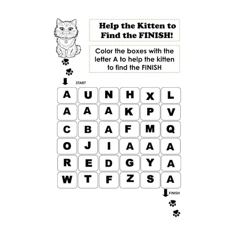Letter of the Week, Alphabet Maze Letters A to Z, Preschool ...