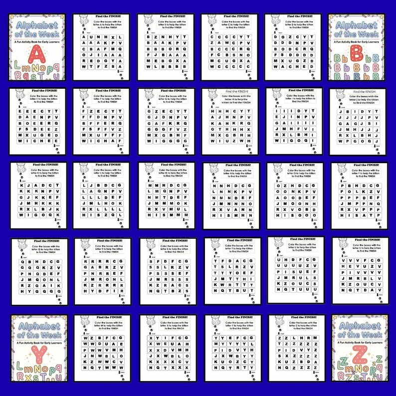 Letter of the Week, Alphabet Maze Letters A to Z, Preschool ...