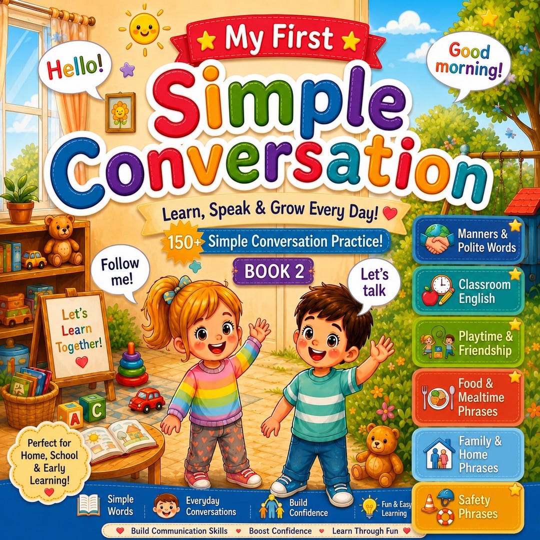 Simple Conversation Practice Book 2, ESL Early Learning PDF - Etsy