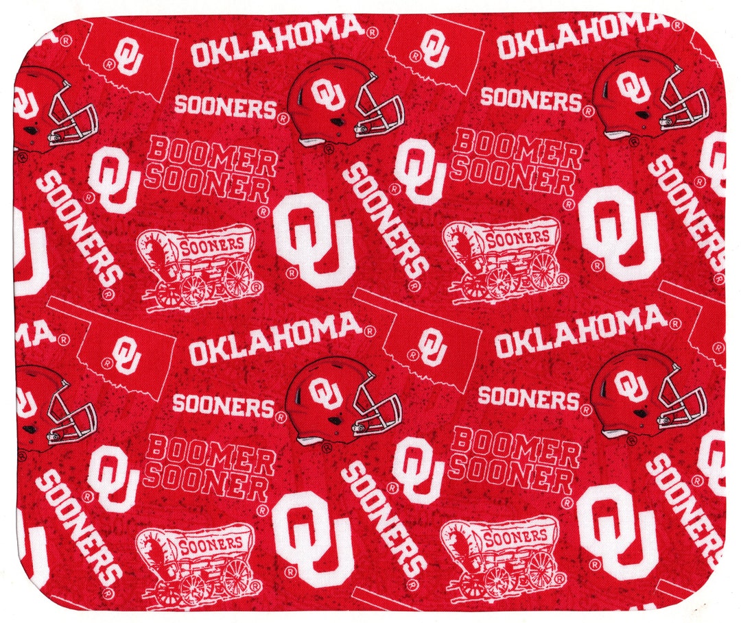 Mouse Pad University of Oklahoma Sooners Fabric Covered Mousepad Mat - Etsy