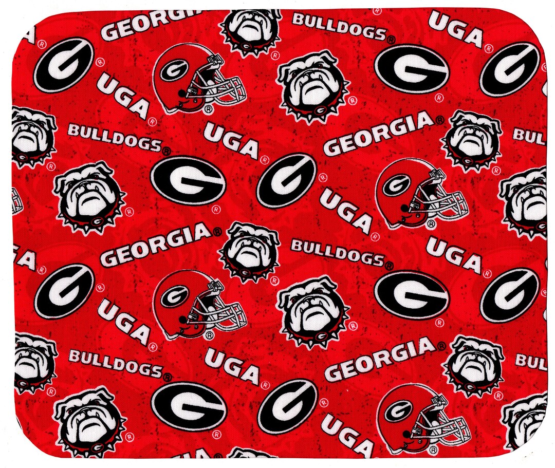 Mouse Pad University of Georgia Bulldogs Fabric Covered Mousepad Mat - Etsy