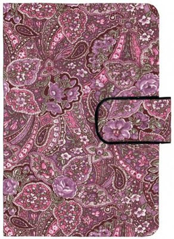 Paperback Book Cover Pink and Lilac Floral Paisley Padded | Etsy