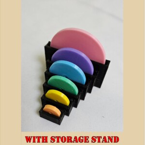 Pastel Multi Color Seam Allowance Disc Set With Storage Stand 6 Sizes ...