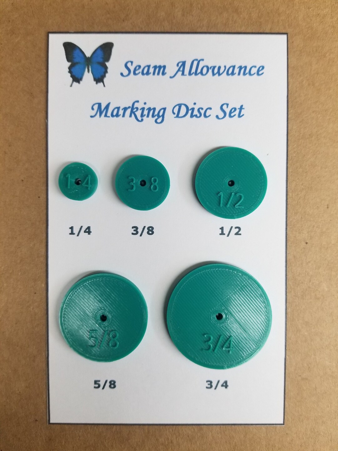 Seam Allowance Disc Set 6 Sizes Included 1/4 to - Etsy