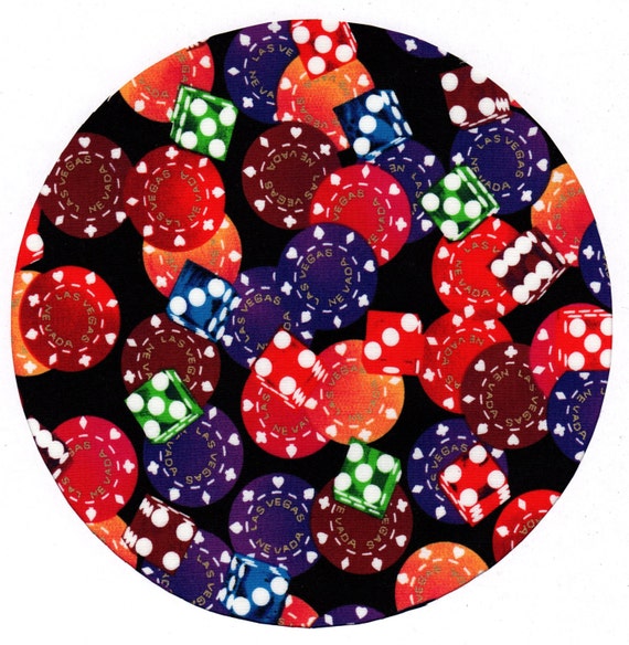 Mouse Pad Poker Chip Fabric Covered Mousepad Mat | Etsy