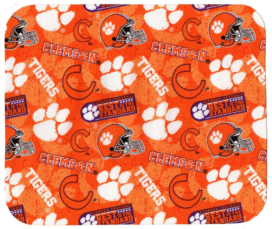 Clemson University Tigers Fabric Covered Mouse Pad Mousepad Mat - Etsy