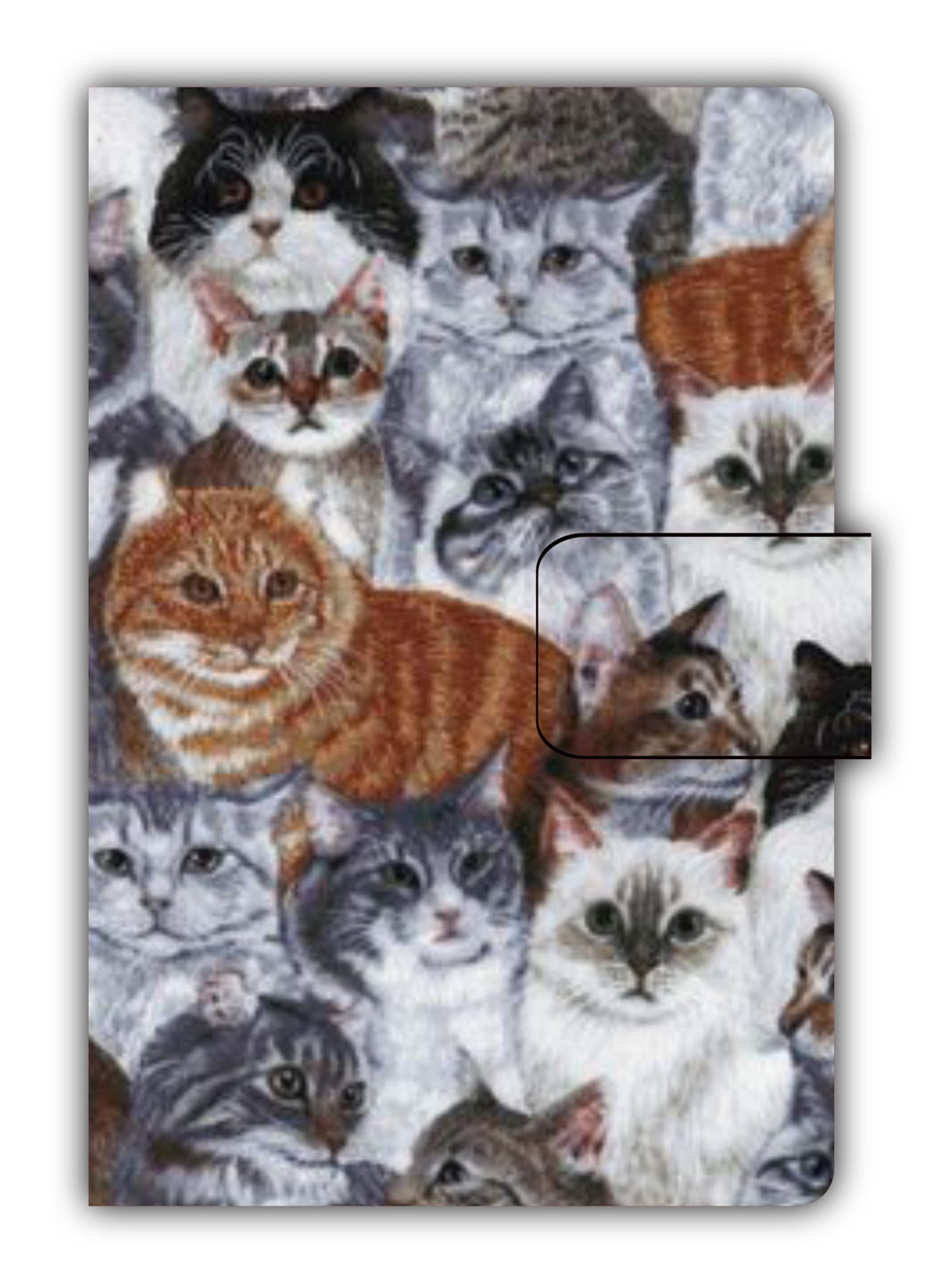 Paperback Book Cover Fluffy Cats Fabric Book Cover With Hook & Loop ...