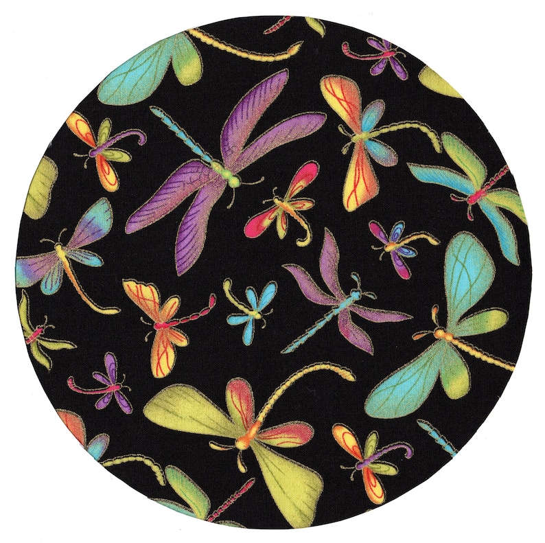 Mouse Pad Colorful Dragonfly Fabric Covered Mousepad Mat - Etsy