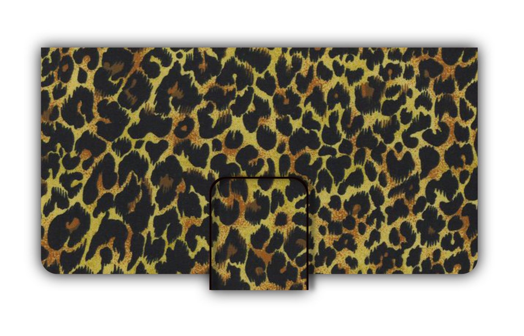 Checkbook Cover Leopard Print Fabric Use for Checks, Currency, Coupons ...