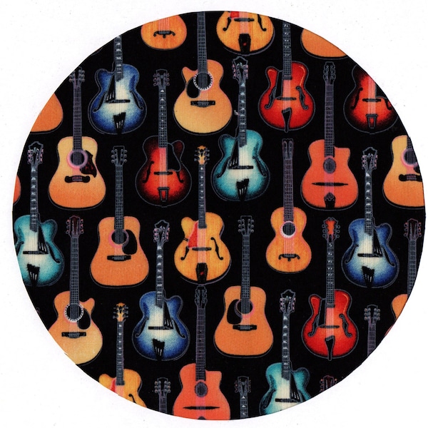Guitar Print Fabric - Etsy