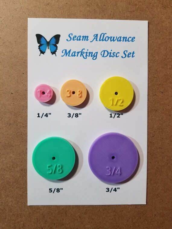 Pastel Multi Color Seam Allowance Disc Set 5 Sizes Included - Etsy
