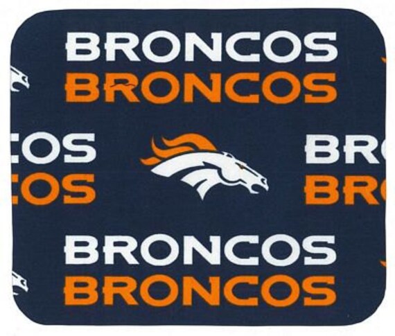 Mouse Pad Denver Broncos NFL Fabric Covered Mousepad Mat | Etsy