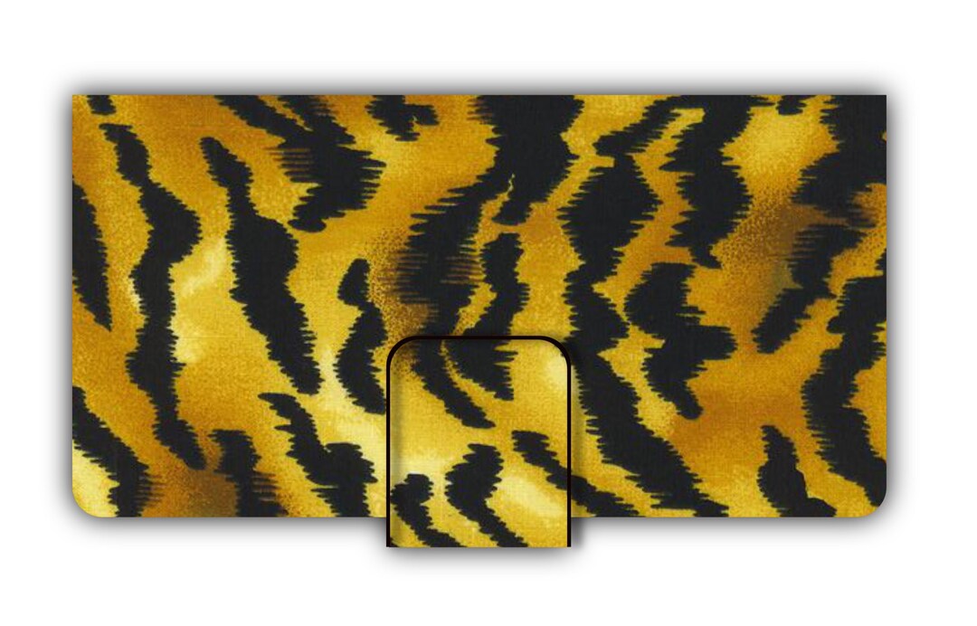 Checkbook Cover Tiger Stripe Fabric Use for Checks, Currency, Coupons ...