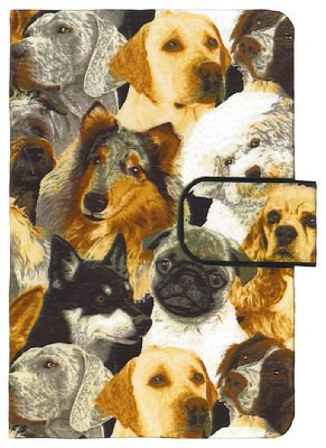 Paperback Book Cover Cute Dogs Fabric Book Cover With Hook & - Etsy