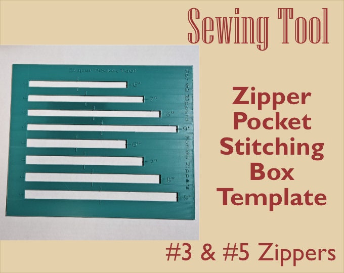 Zipper Pocket Template for Bag Makers- Use to Draw the Box for ...